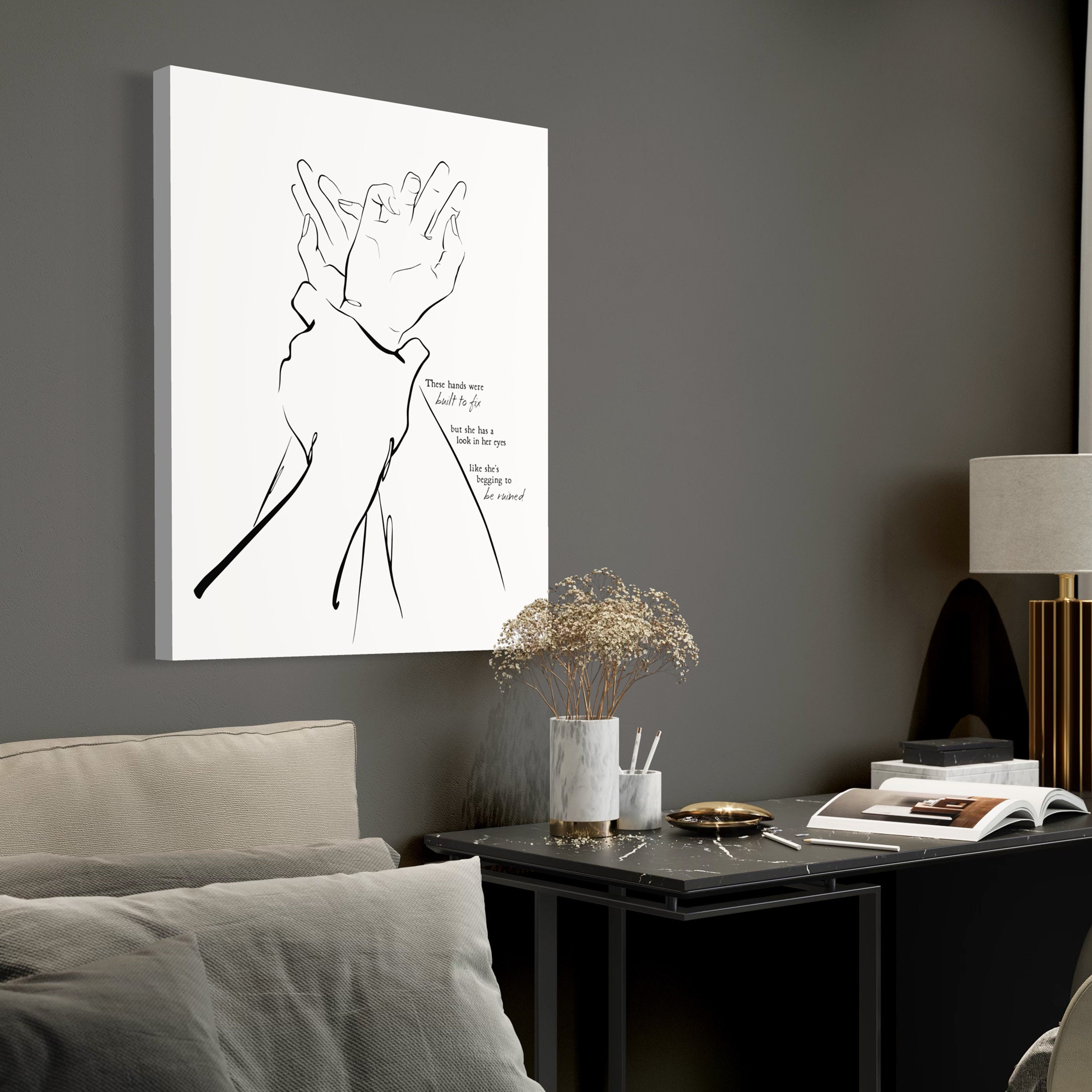 I Got You | Intimate Sensual Couple Minimalist Abstract Fine Art Print ...