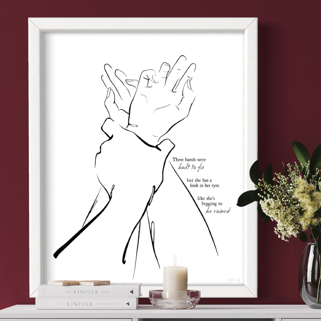 I Got You | Intimate Sensual Couple Minimalist Abstract Fine Art Print ...