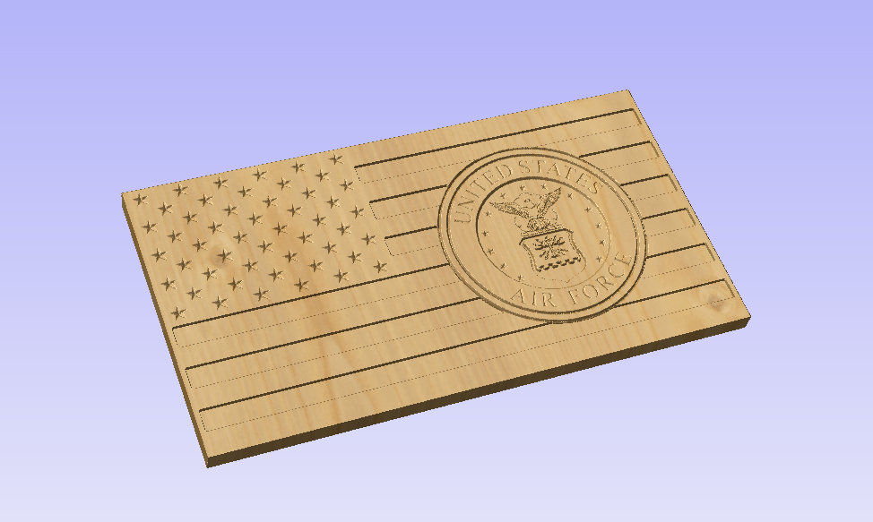 Air Force Seal Flag .svg, .dxf, Aspire, and Vectric Files - Etsy