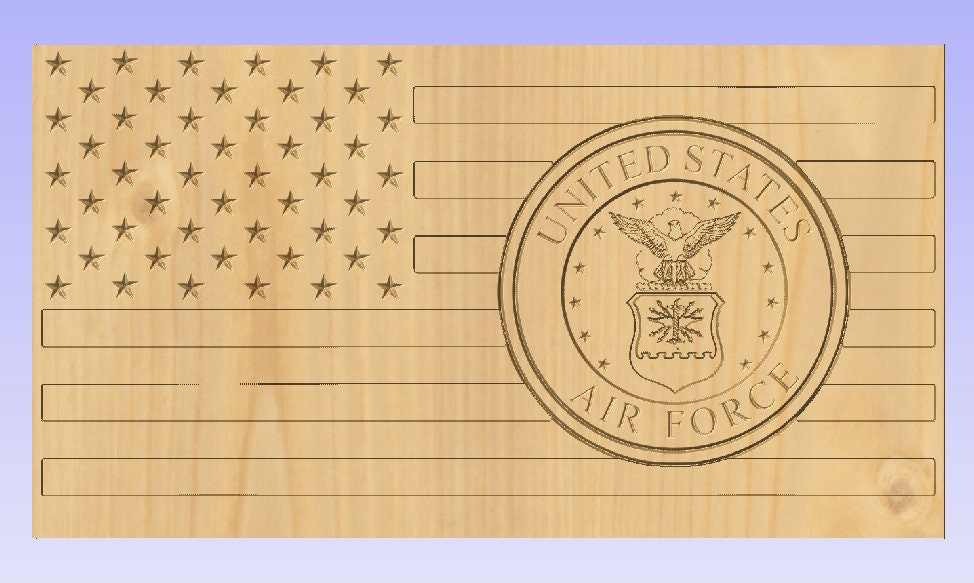 Air Force Seal Flag .svg, .dxf, Aspire, and Vectric Files - Etsy