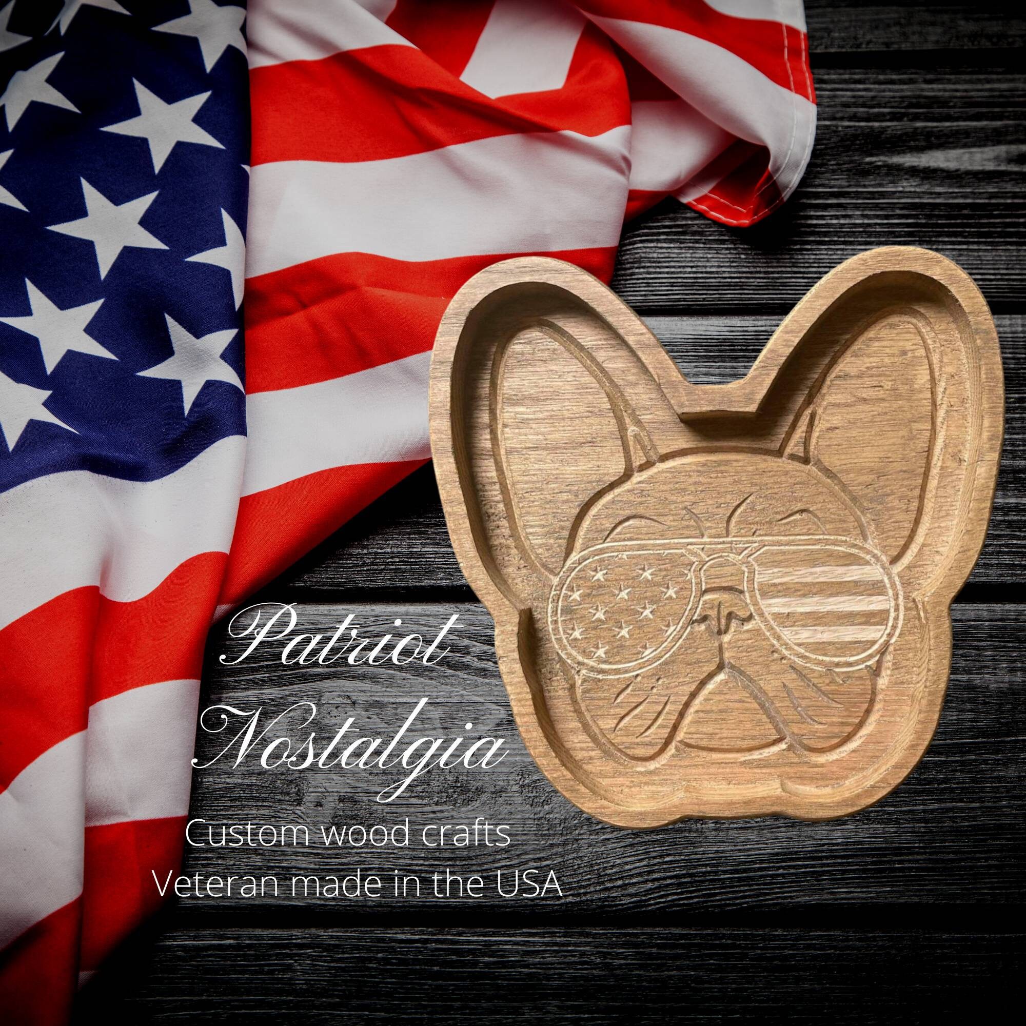 Handcrafted Patriotic French Bulldog Frenchie Catch-all Tray - Etsy