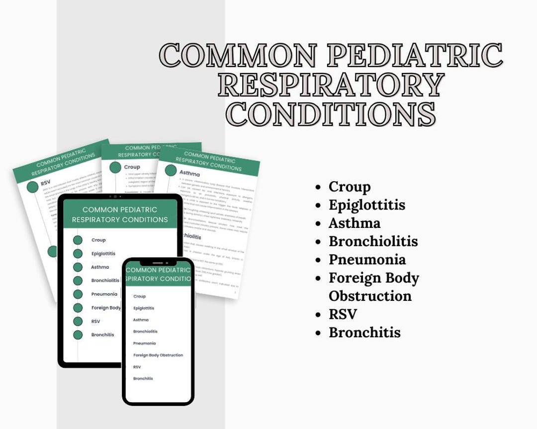 Common Pediatric Conditions Notes - Etsy