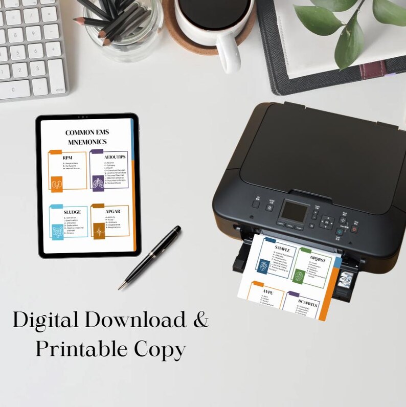 Common Ems Mnemonics Notes Etsy