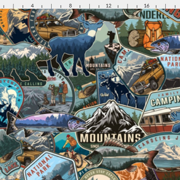 National Park Fabric - Etsy