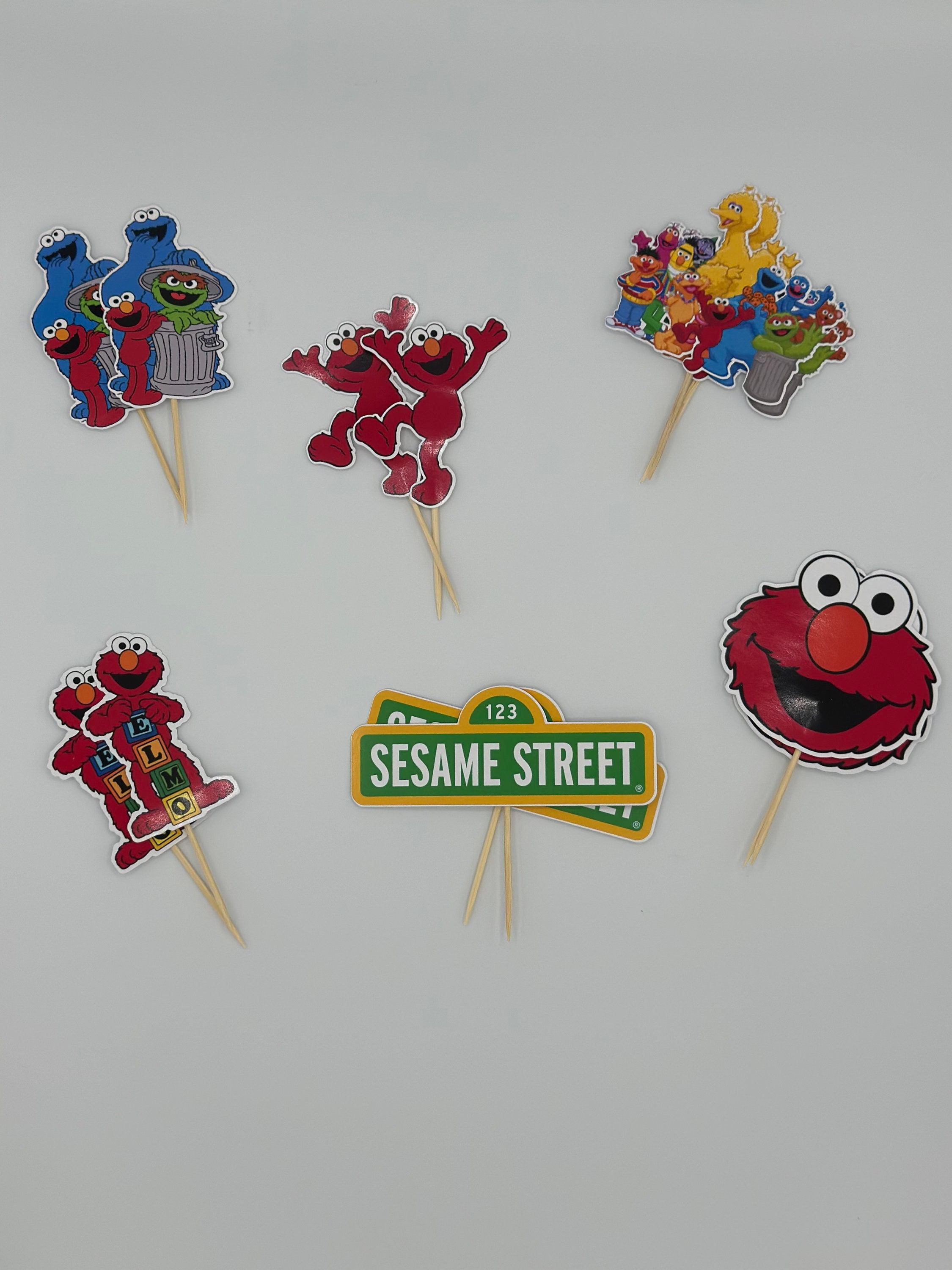 Elmo Cupcake Topper, Cupcake Topper, Sesame Street Cupcake Topper, Elmo ...