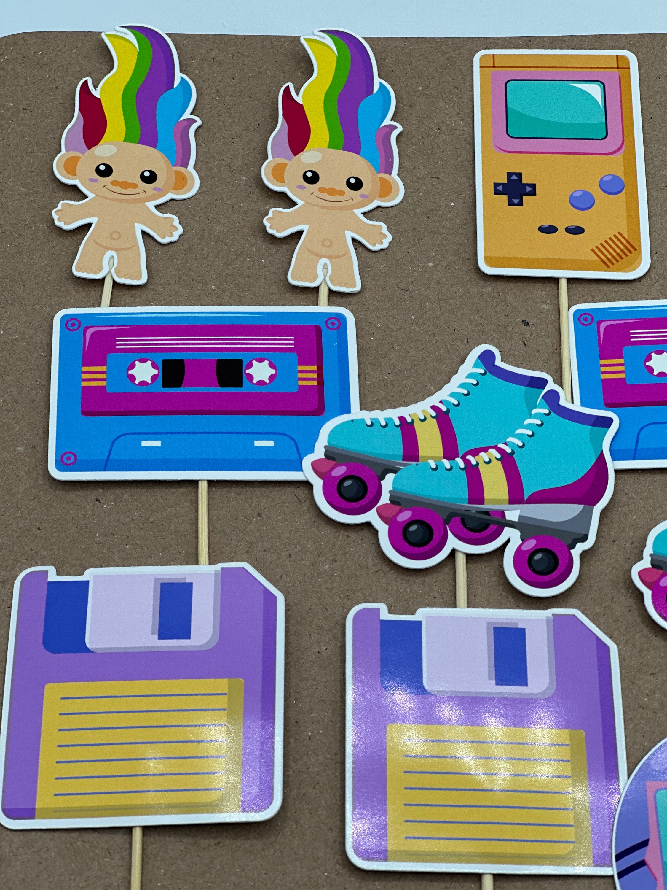 90s Cupcake Topper, Cupcake Topper, 90s Retro Cupcake Topper, 90s ...