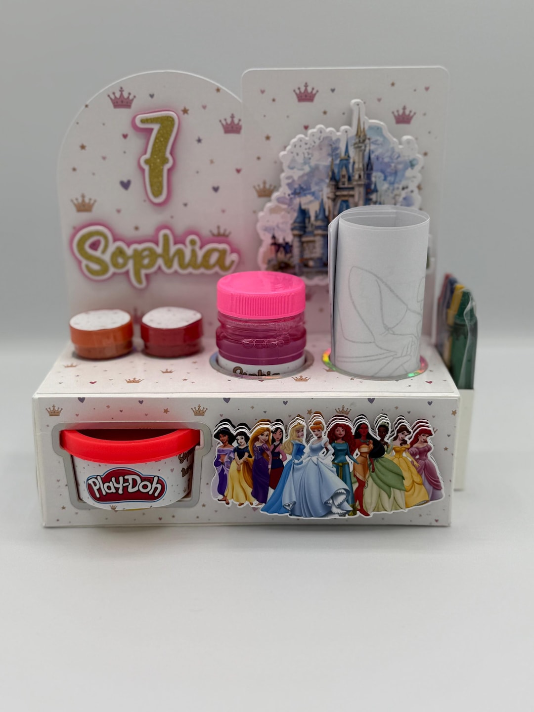 Princess Activity Box, Activity Boxes, Princess Play Doh Box, Play Doh ...
