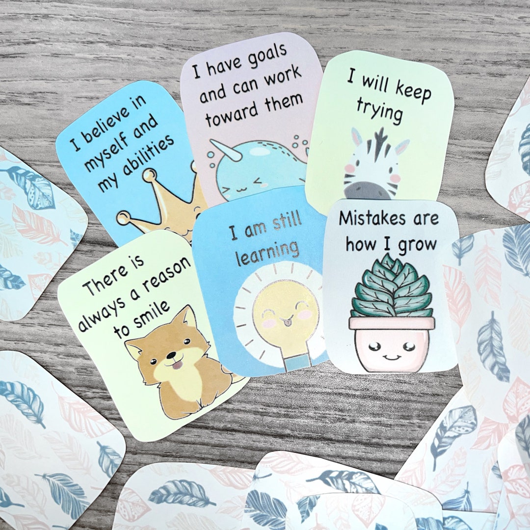 Mini Positive Affirmations Cards for Kids - Etsy