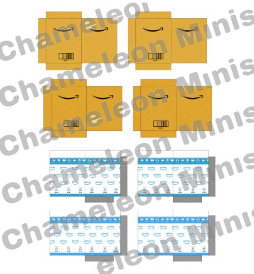 Printable 1:12 Amazon Boxes and Envelopes Pack - Doll Toys - DIY Instant Download - Dolls - Mini ...