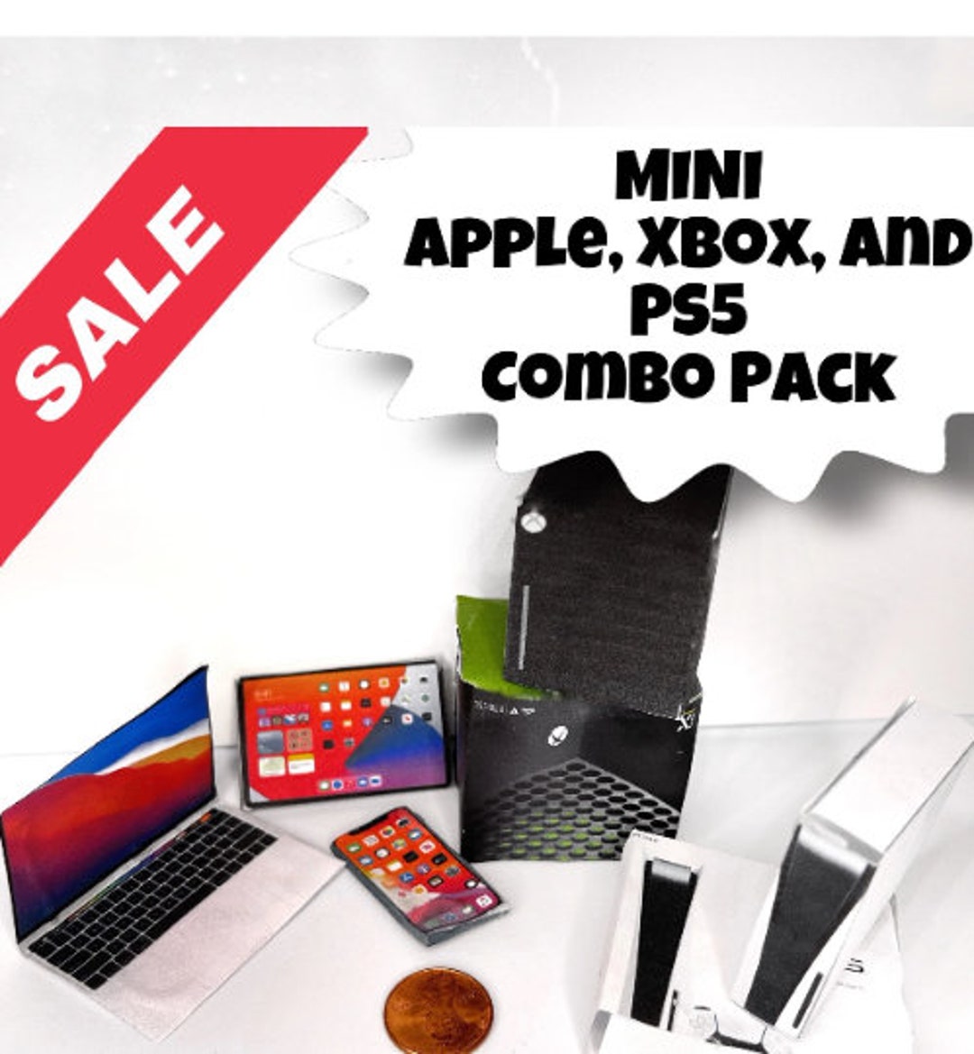 Printable 1:6 ALL Electronics / Xbox / PS5 Pack - Doll Toys - DIY ...