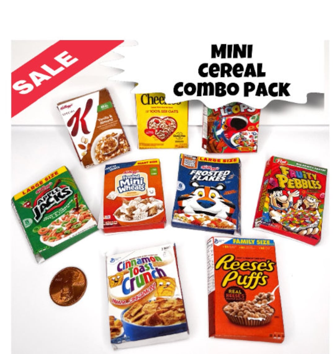 Printable 1:6 Breakfast Cereal Pack - Doll Toys - DIY Instant Download ...