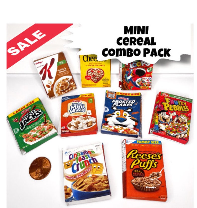 Printable 1:6 Breakfast Cereal Pack - Doll Toys - DIY Instant Download ...