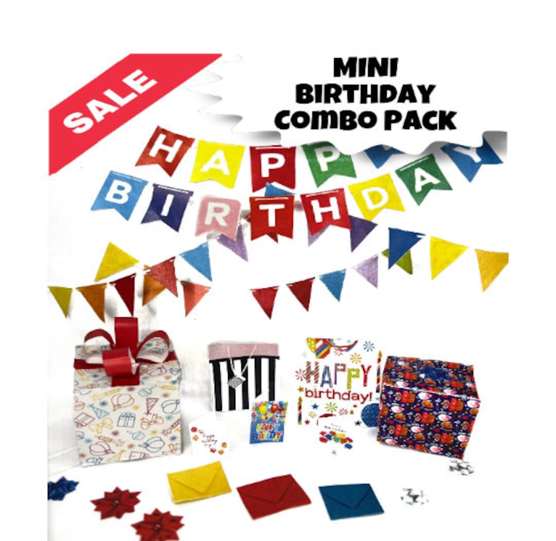 Printable 1:6 Birthday Party Supplies Pack - Doll Toys - DIY Instant ...