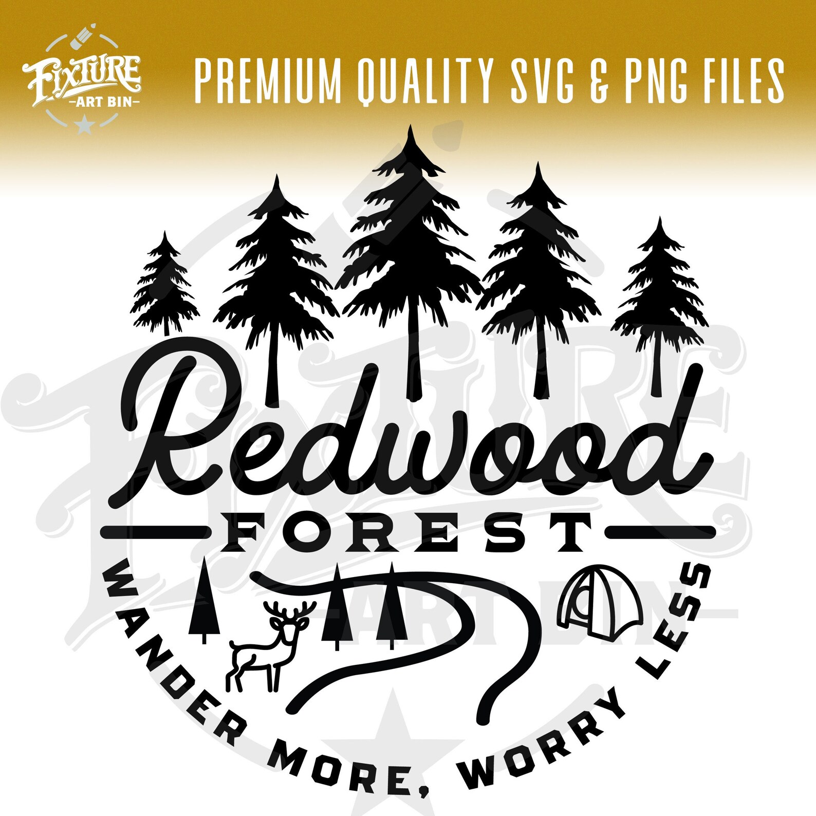 Redwood SVG, Redwood Hiking SVG, Redwood Vector Clip Art, Redwood T ...
