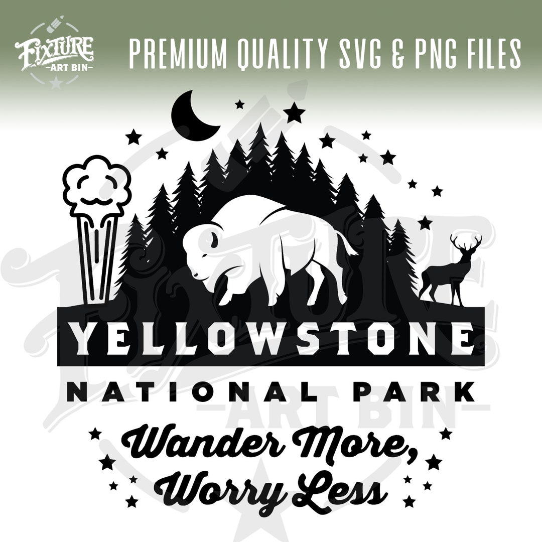 Yellowstone Park SVG, Yellowstone National Park SVG, Yellowstone ...