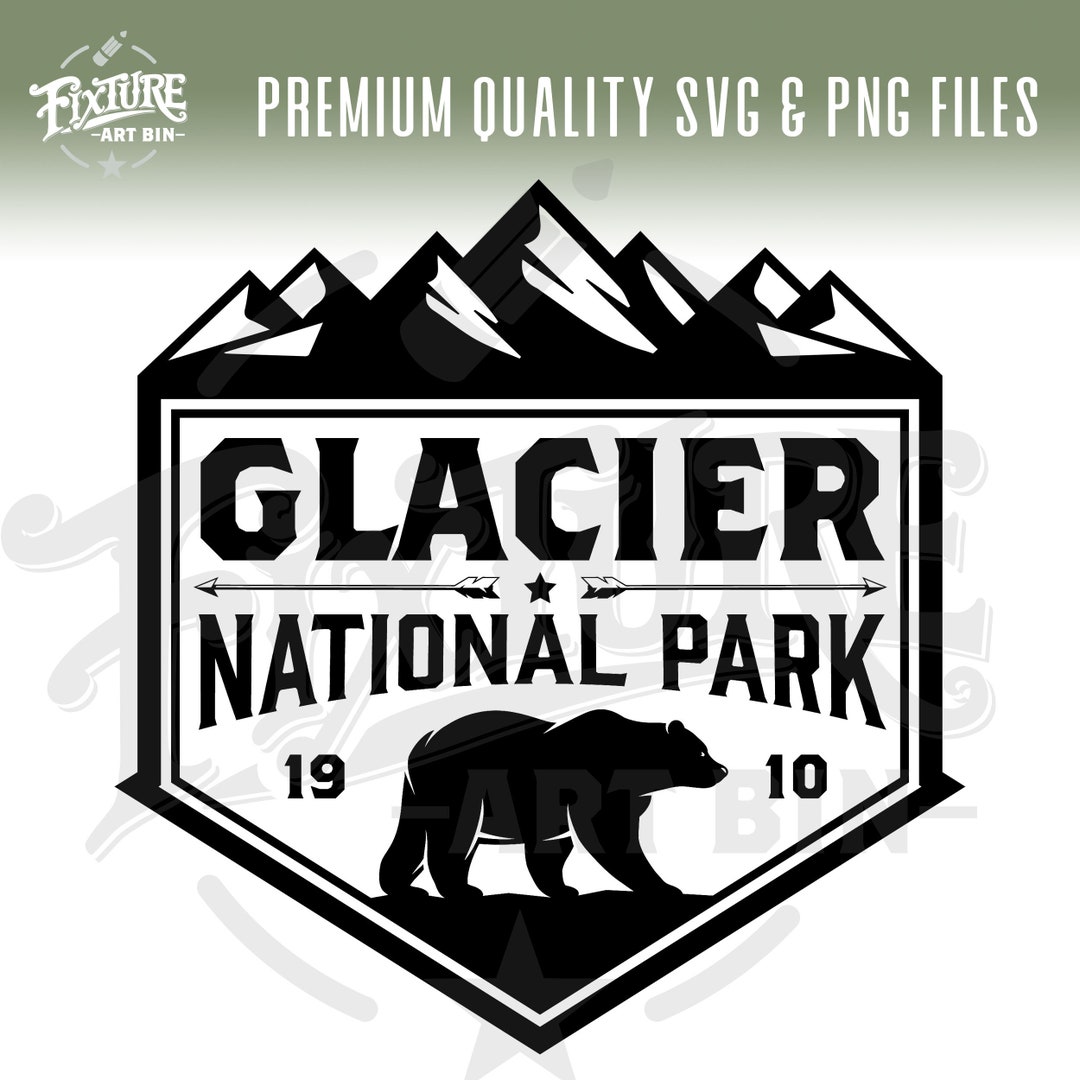 Glacier National Park SVG, Glacier National Park Sticker, Glacier ...