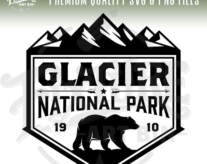 Glacier National Park SVG, Glacier National Park Sticker, Glacier ...