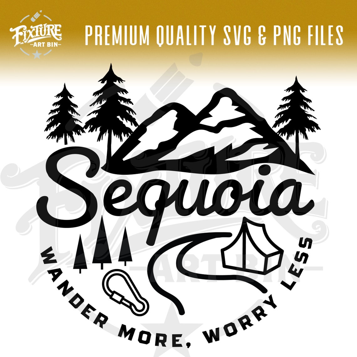 Sequoia SVG, Sequoia Hiking SVG, Sequoia Vector Clip Art, Sequoia T ...