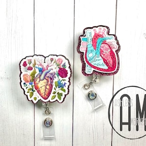 Anatomical Heart Badge Reel | Organ Badge |cardiologist Cardiology ...
