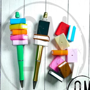 Silicone Book Focal Beads | Beadable Pen Beads | Book Beads | Silicone ...
