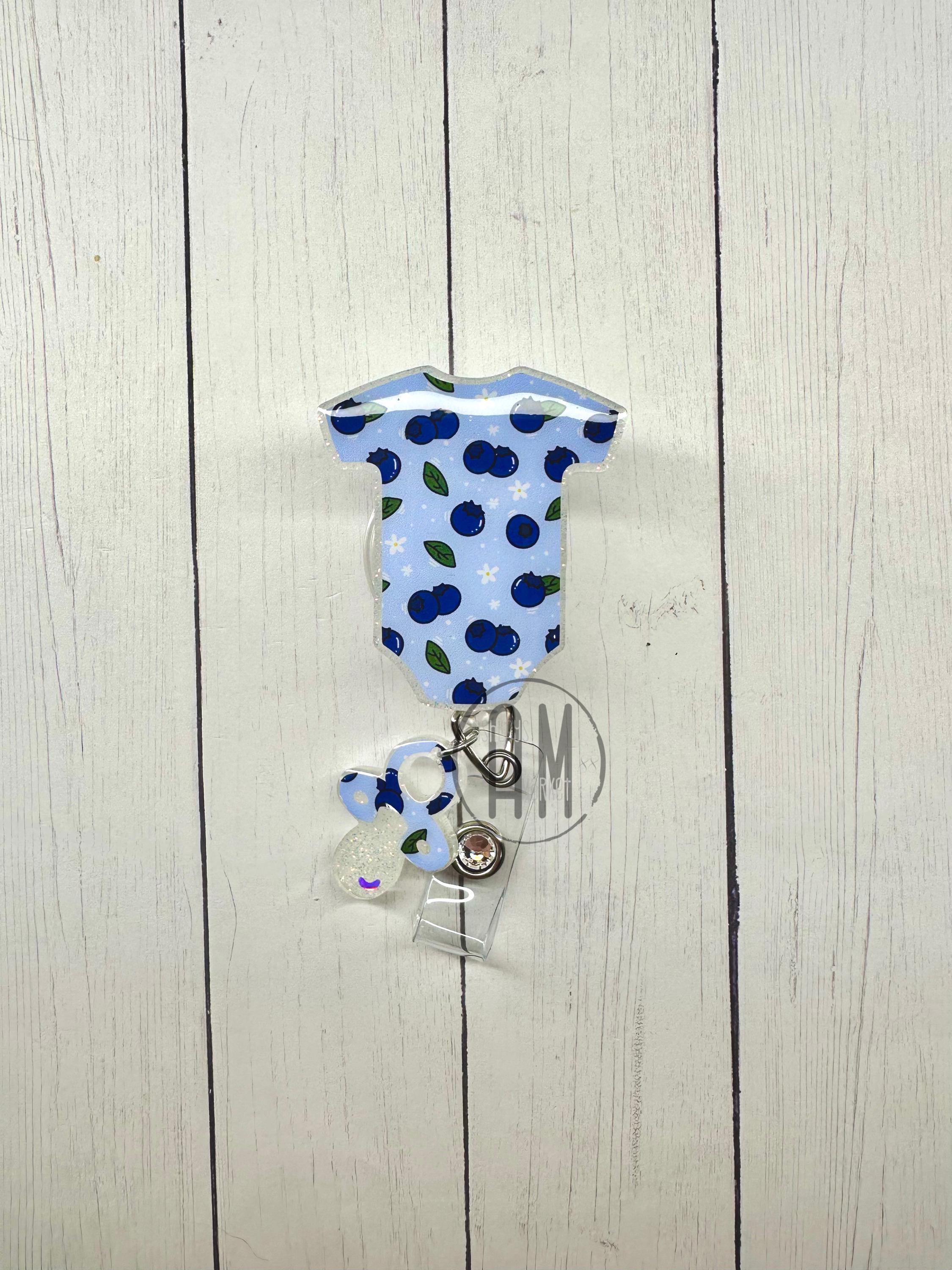 Blueberry Baby Badge | Mother Baby Nurse Badge Reel | NICU Badge | PICU ...