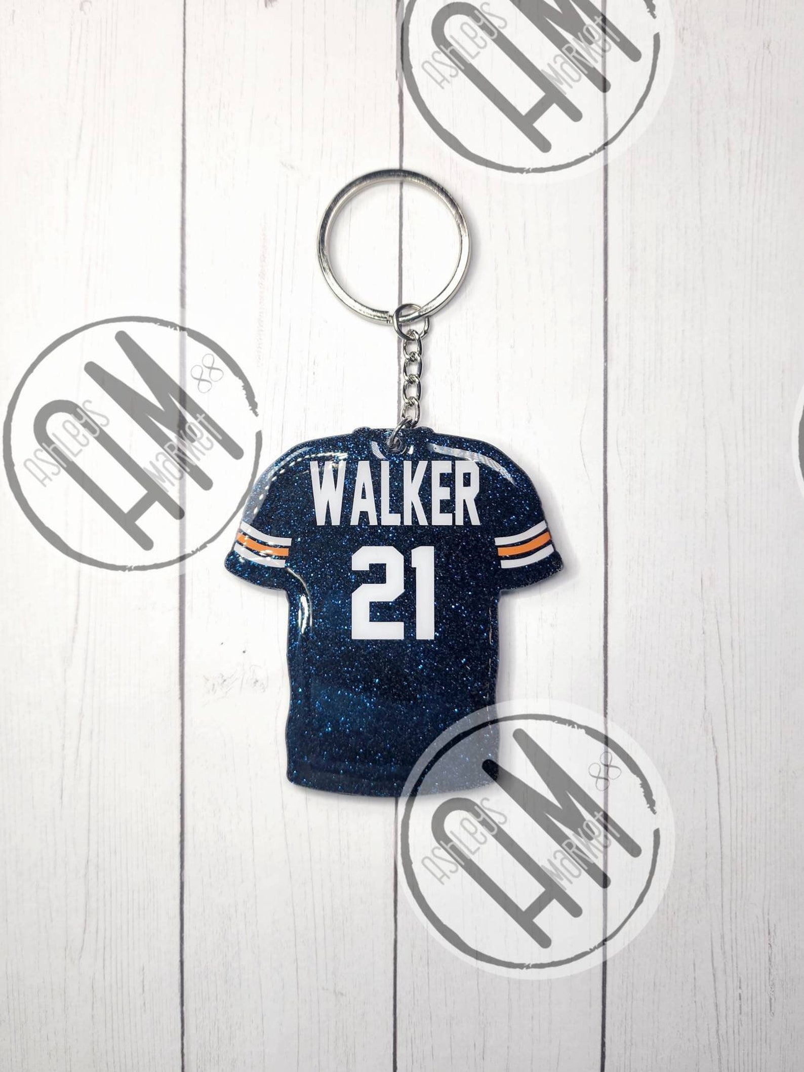 Football Jersey Keychain With Name, Player Number Fall Sports Coach ...