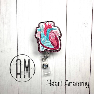 Anatomical Heart Badge Reel | Organ Badge |cardiologist Cardiology ...