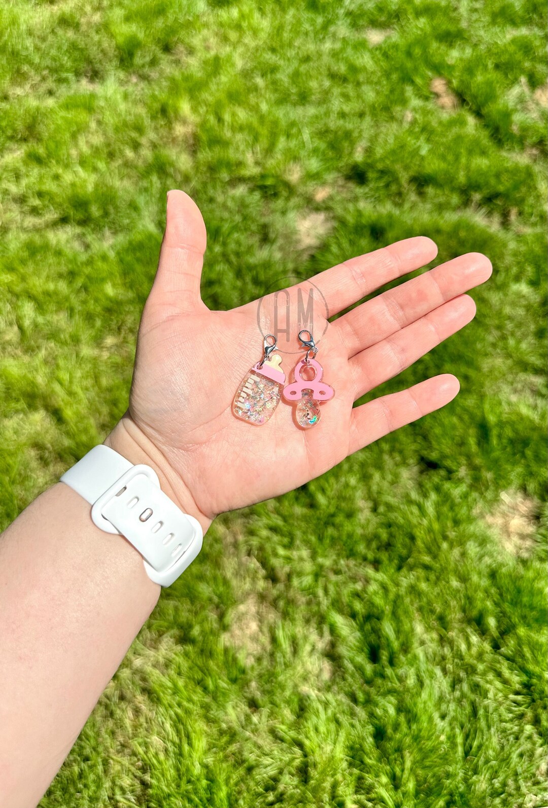 Pacifier or Baby Bottle Charm | Badge Reel Charm | L and D Nurse | Baby ...