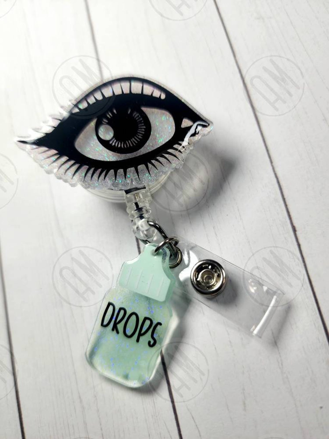 Eye With Eye Drops Badge Reel Eye Dr Badge Reel - Etsy