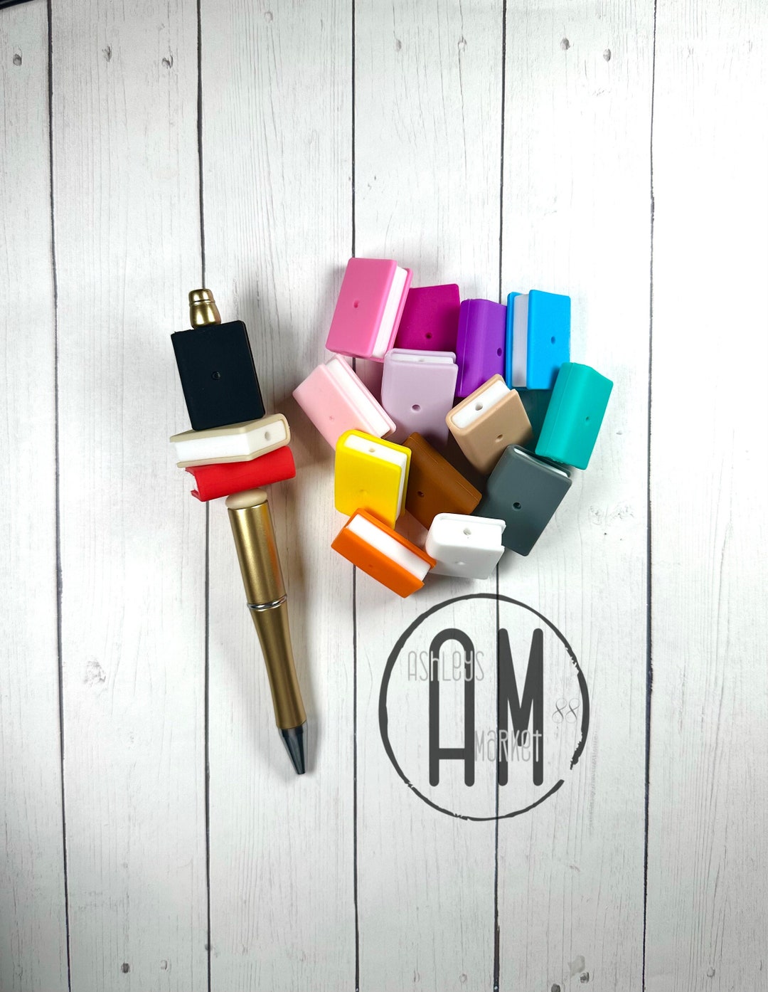 Silicone Book Focal Beads | Beadable Pen Beads | Book Beads | Silicone ...