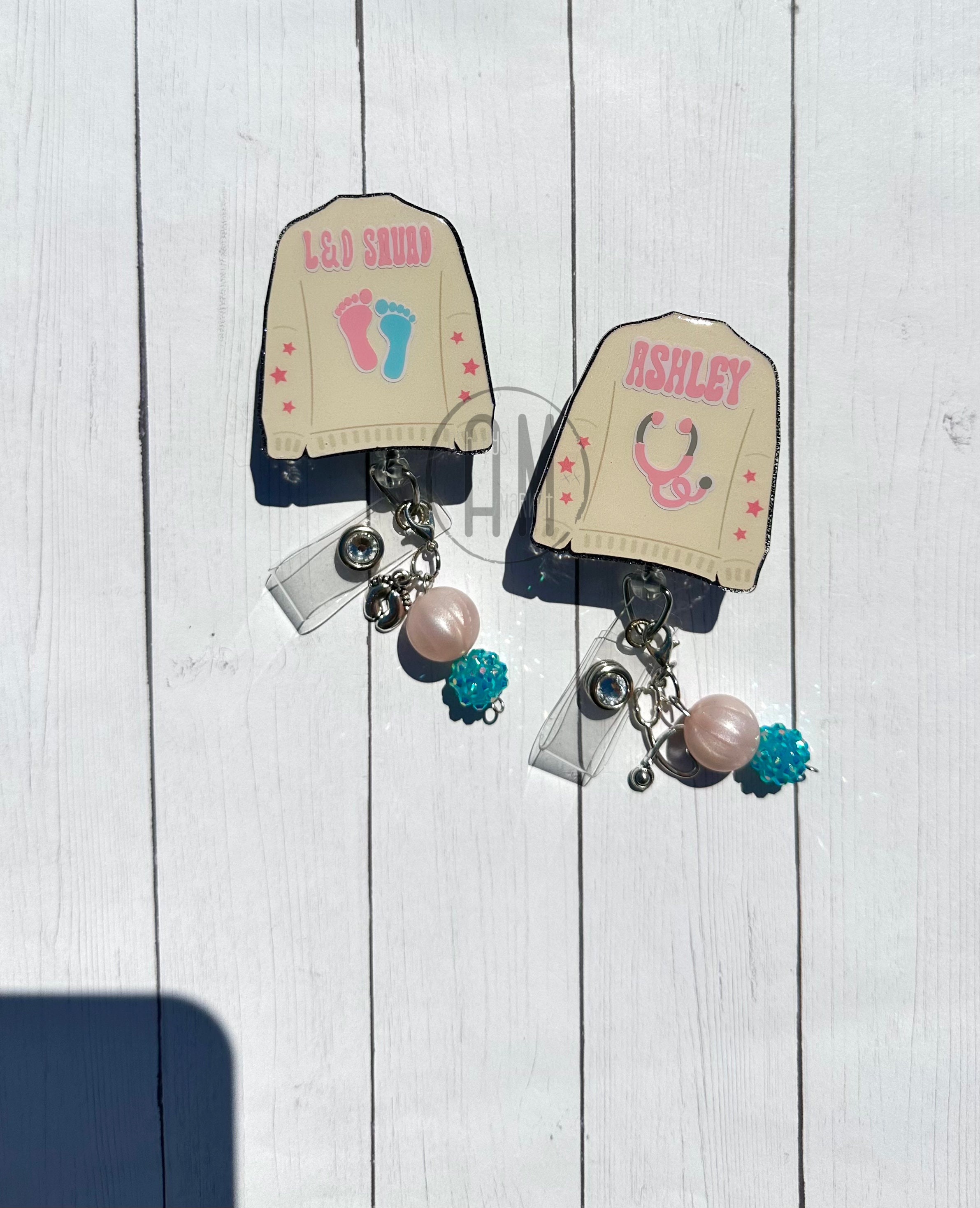 Jacket Badge Reel | OB | PICU | Nurse Badge Reel | Mother Baby ...