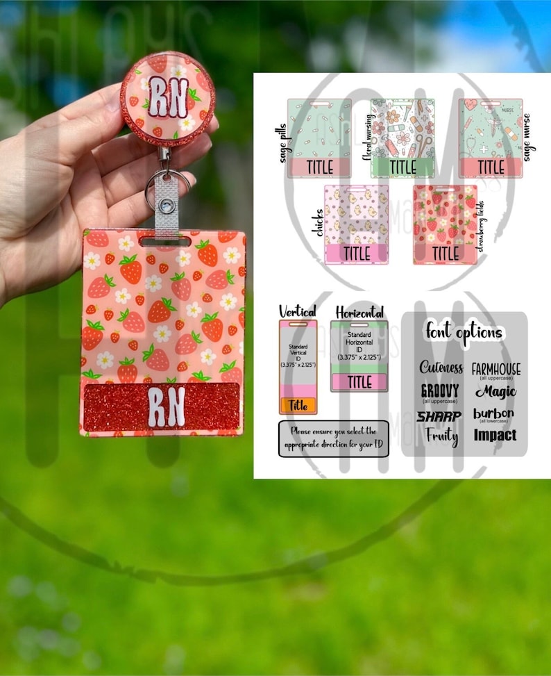 Nurse Badge Buddy | Pills | Chicks | Strawberry Badge | Nurse Gift ...