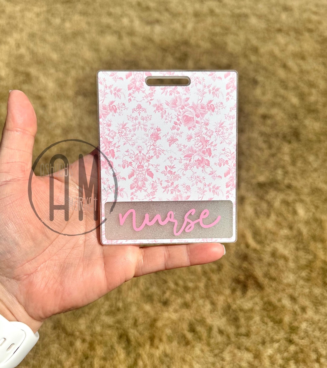 Coquette Toile Badge Buddy | Cutesy | Pink Bow | Demur | Nurse Gift ...