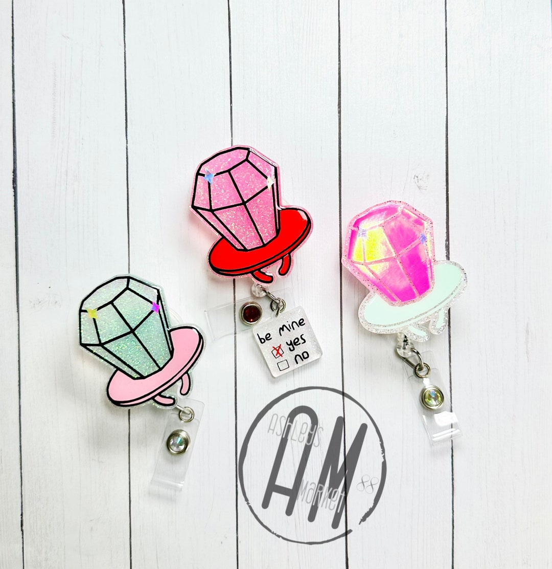 Candy Ring Valentine Badge Reel | 90’s Badge Reel | Ring Badge Reel ...