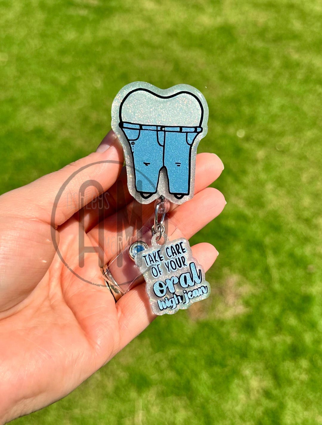 Oral High Jean Badge Reel | Dh Rdh Ldh Cda Badge Reel | Teeth | Dental ...