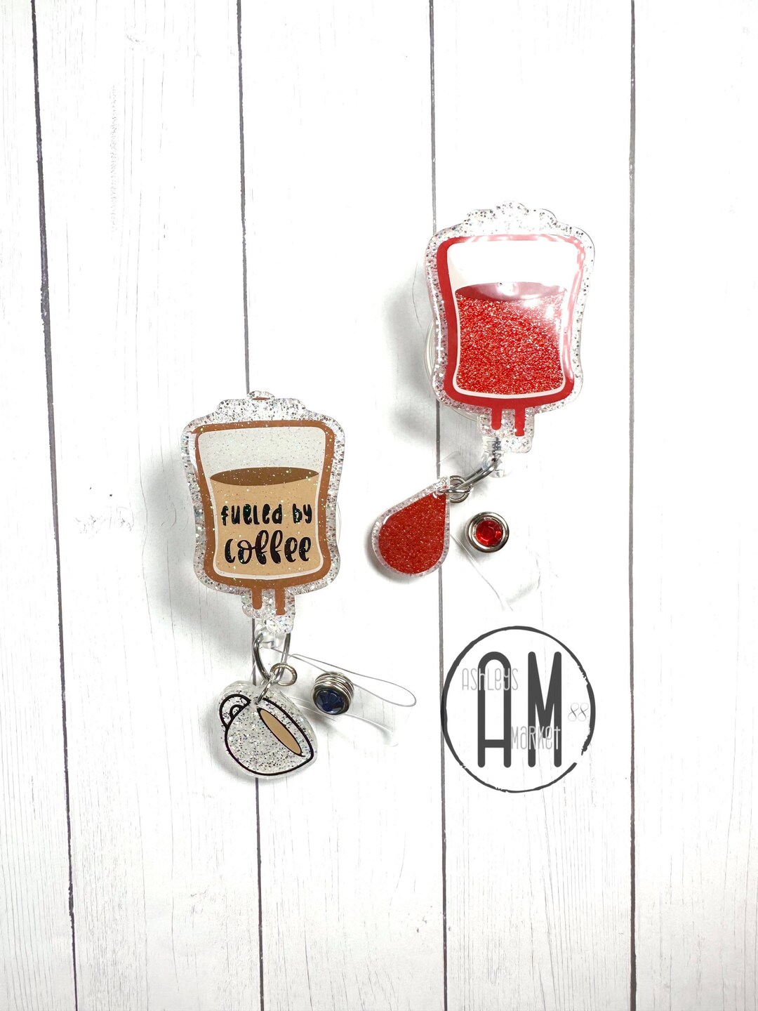 Blood Bag Badge Reel | Coffee Badge Reel | IV Fueled by Coffee ...