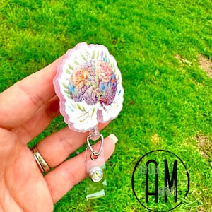 Anatomical Brain Badge Reel | Eeg Tech | Neurologist Badge | Neurology ...