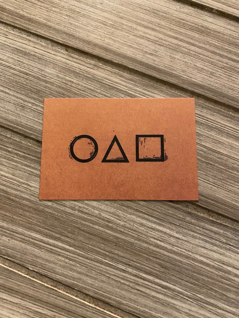 Squid Game Invitation Card Squid Game Venue Handout Card | Etsy