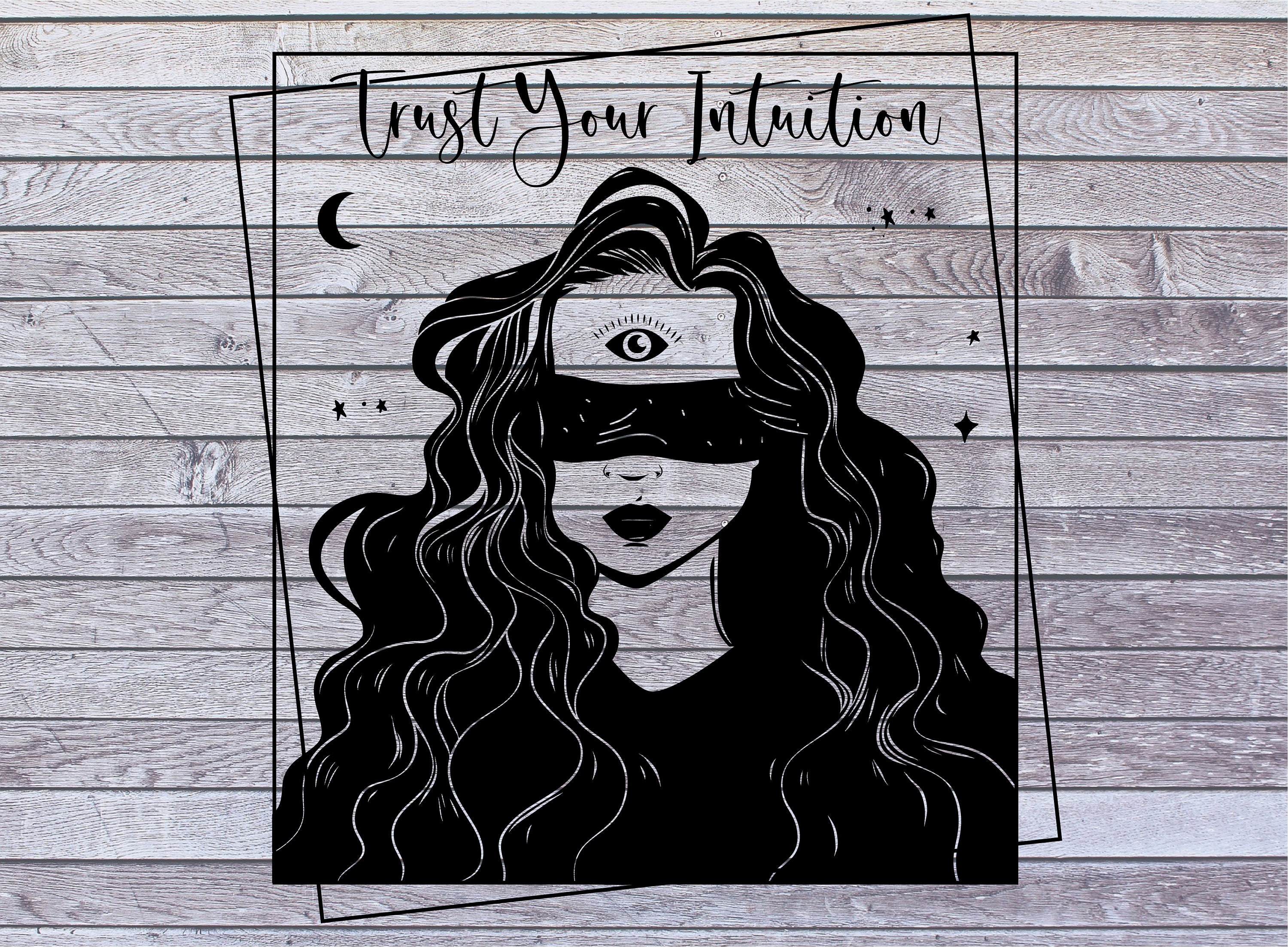 Trust Your Intuition SVG Cut File Silhouette, Third Eye Blind Spiritual ...