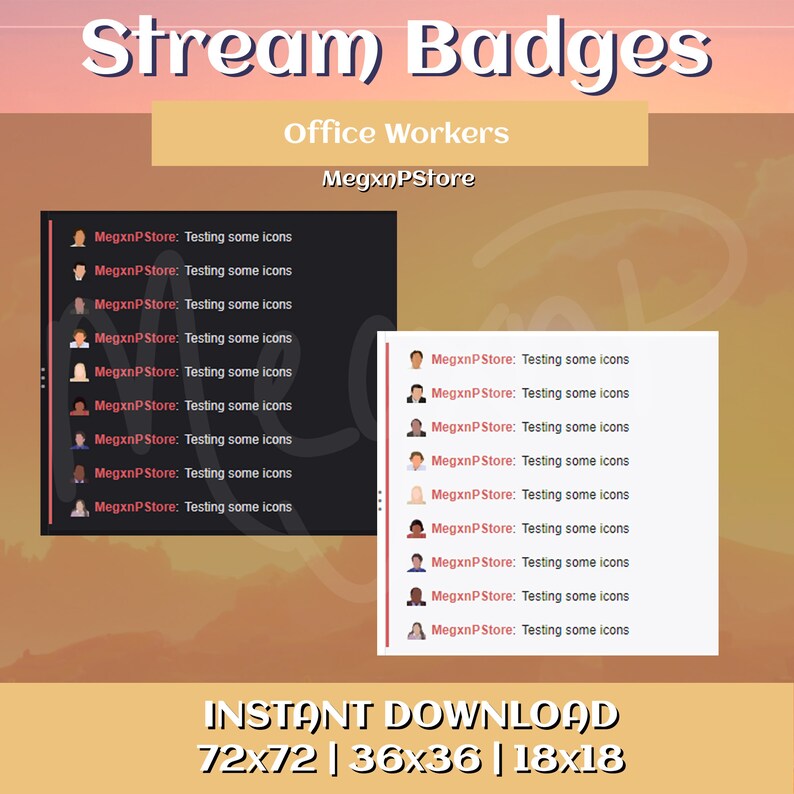 Office Workers || Stream Badges - Etsy