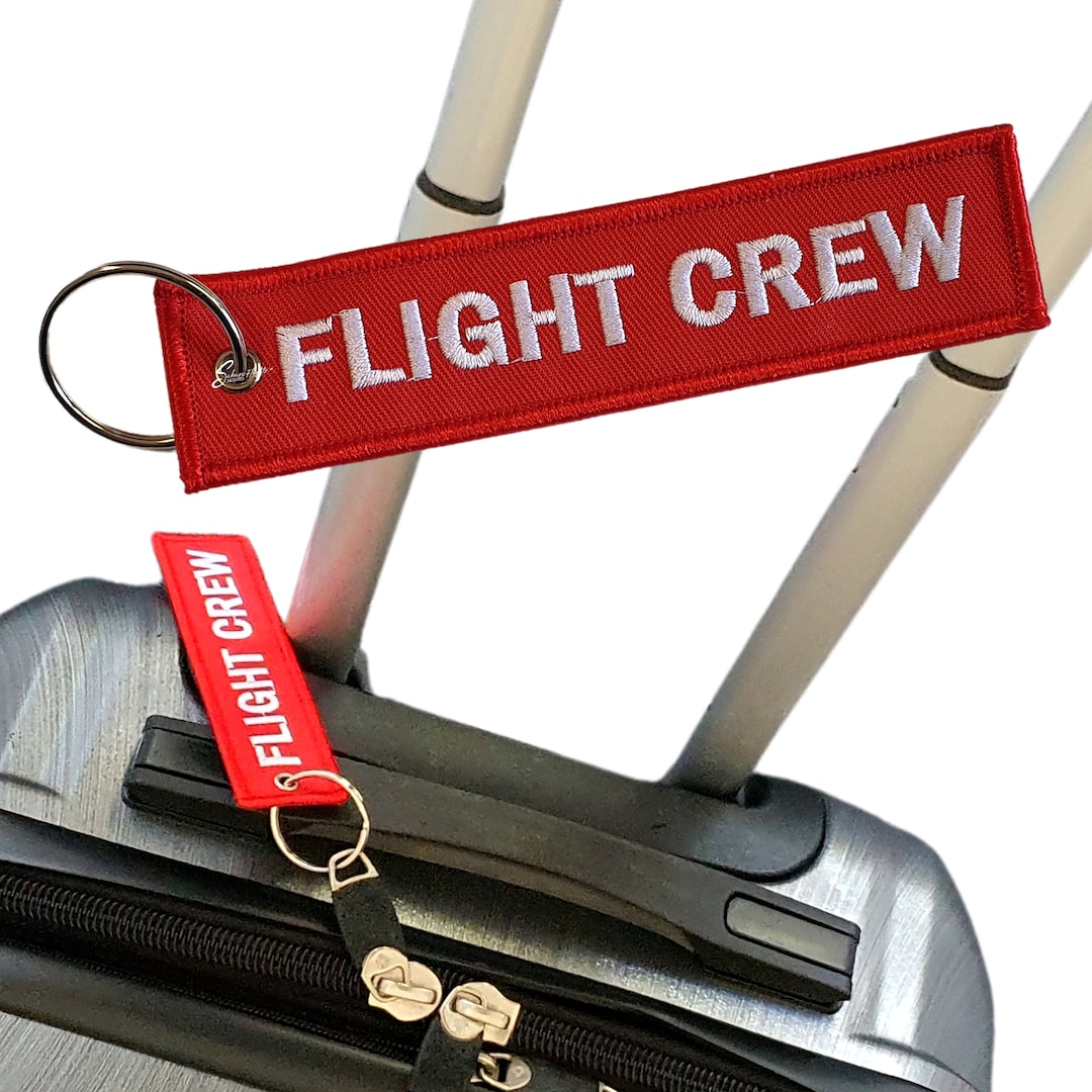 Cabin Crew Luggage Tags | Red/white Flight Attendant Bag Tags by ...
