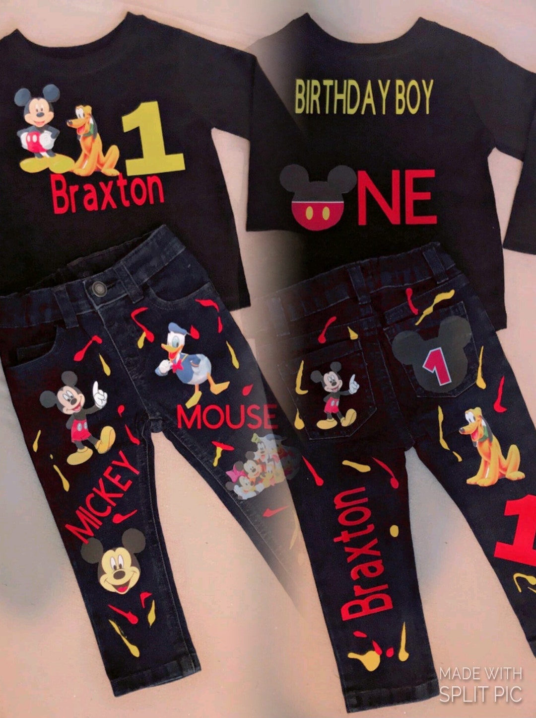 Custom Mickey Mouse Outfit - Etsy