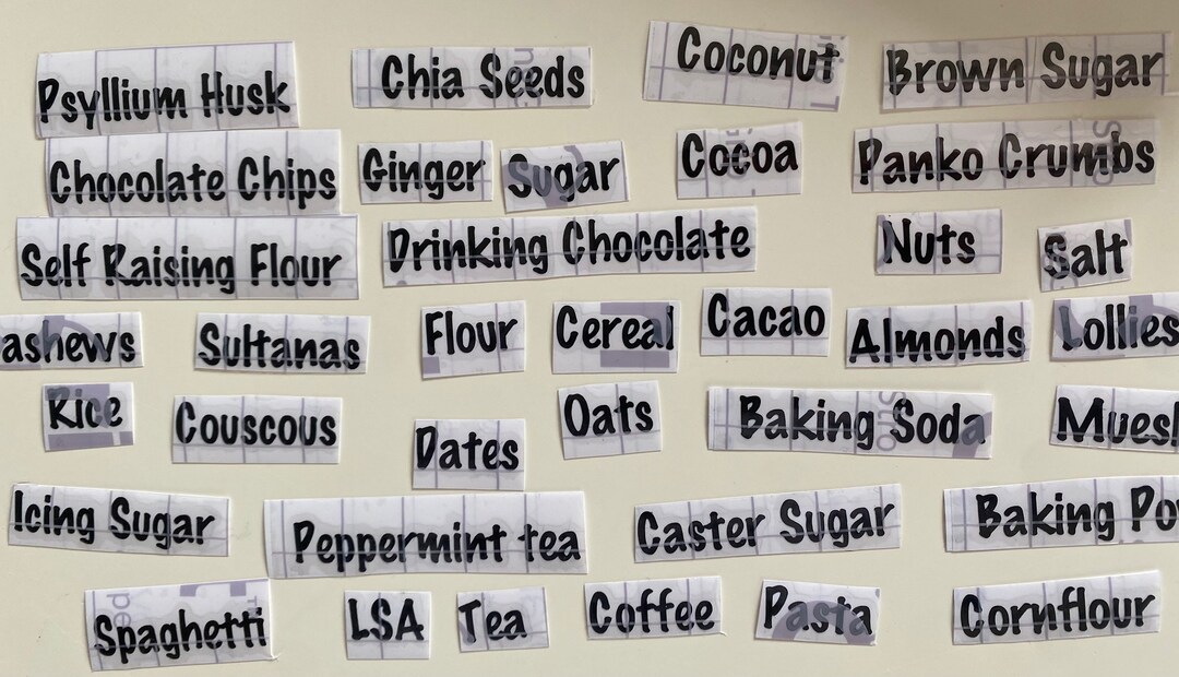 Pantry Staple Labels - Etsy