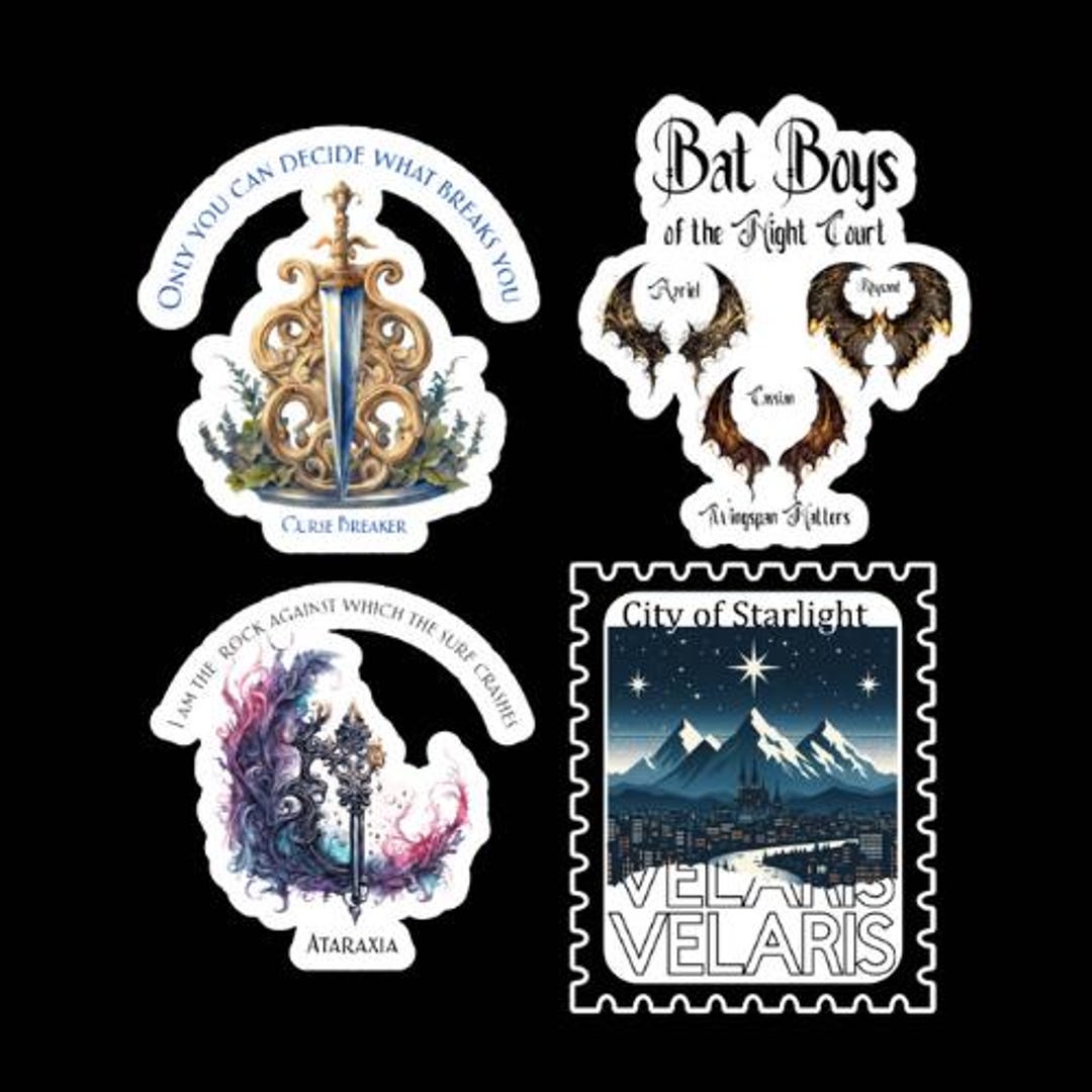 ACOTAR Variety Pack of Stickers, A Court of Thorns and Roses Sticker ...