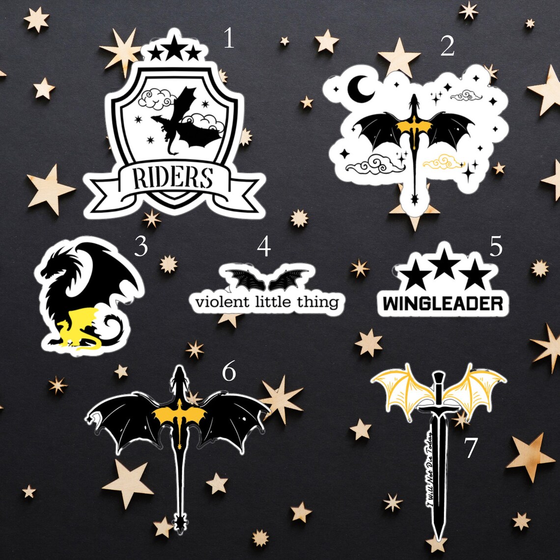 Fourth Wing Stickers: Tairn, Andarna, Booktok Fantasy Vinyl Sticker - Etsy