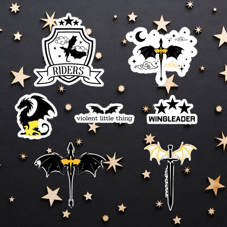 Fourth Wing Stickers: Tairn, Andarna, Booktok Fantasy Vinyl Sticker - Etsy