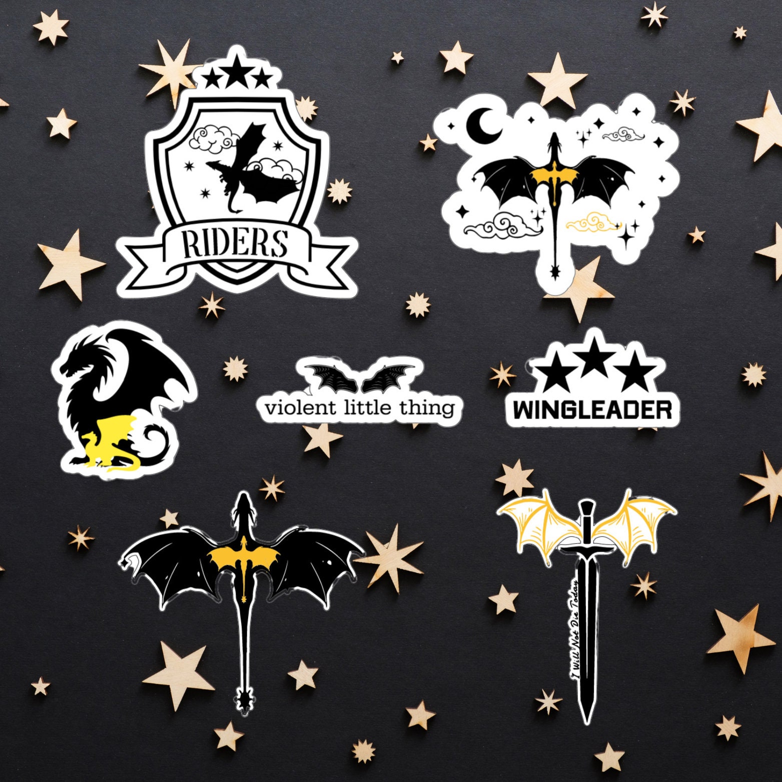 Fourth Wing Stickers: Tairn, Andarna, Booktok Fantasy Vinyl Sticker - Etsy