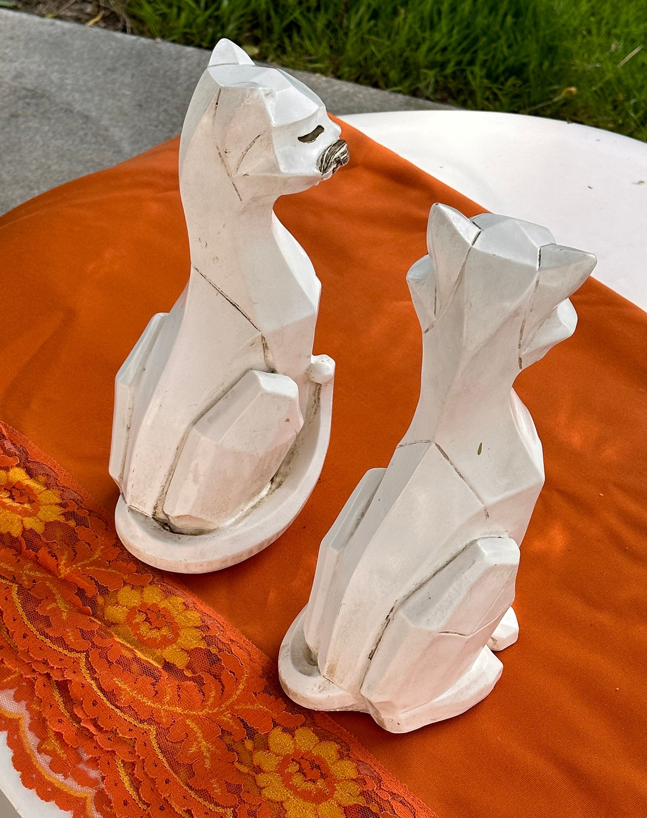 MCM Cubist Smiling Cat Figures Decor 1961 Universal Mold - Etsy