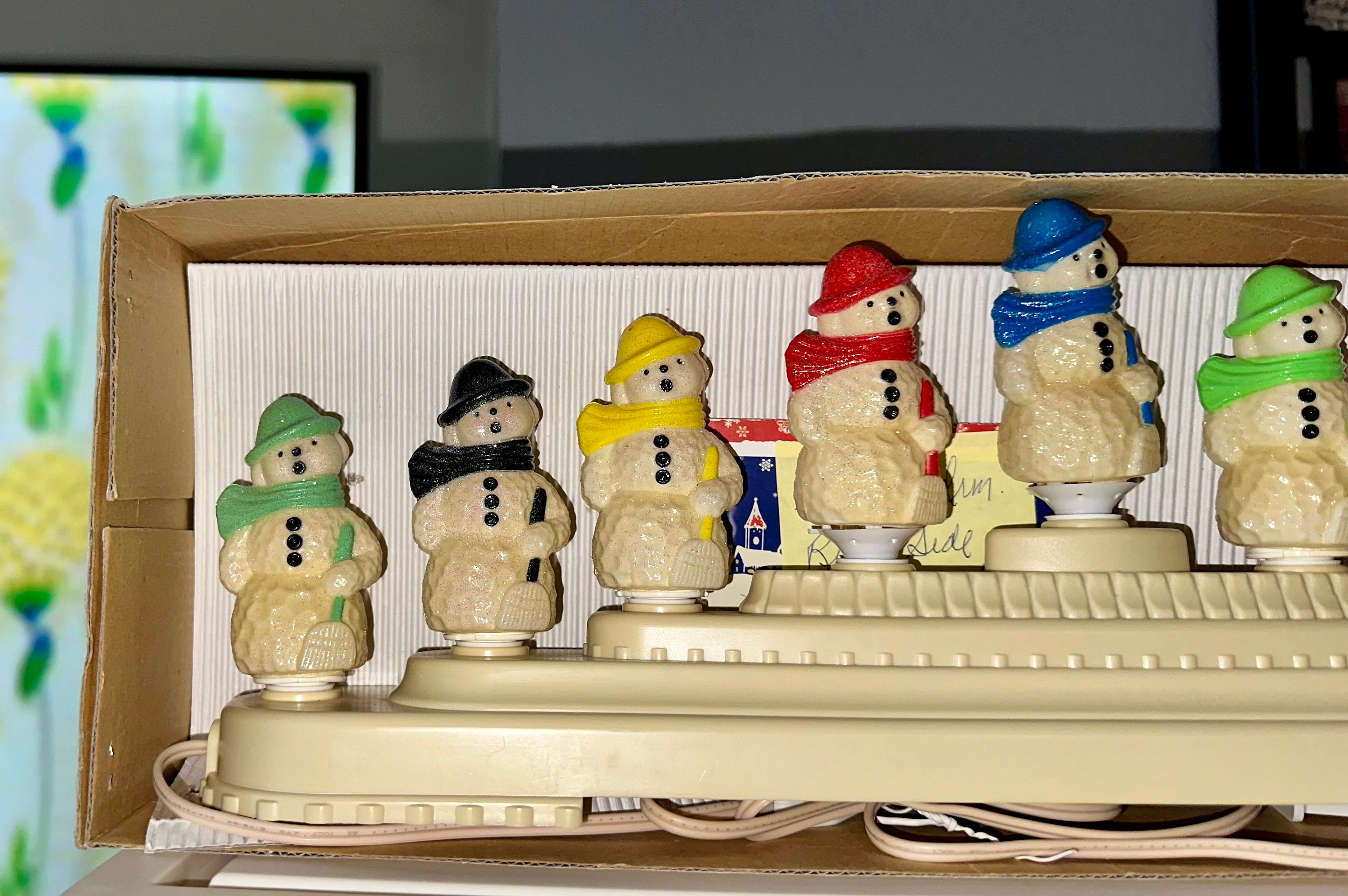 Christopher Radko Shiny Brite Snowman Candolier Lighted - Etsy