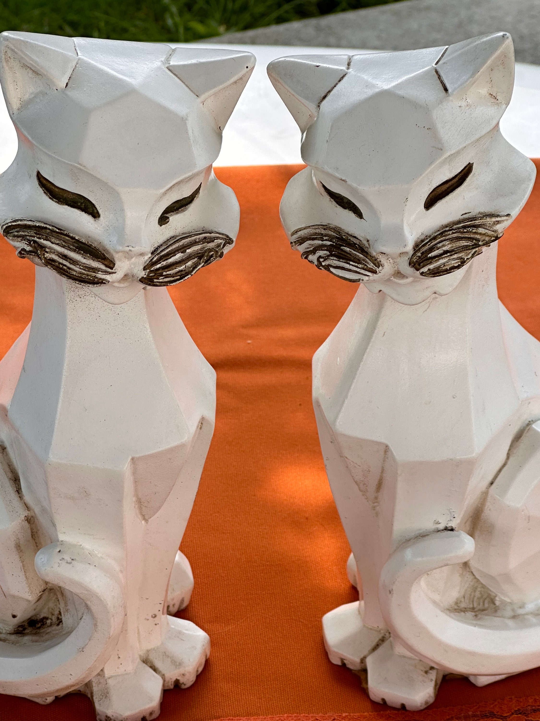 MCM Cubist Smiling Cat Figures Decor 1961 Universal Mold - Etsy